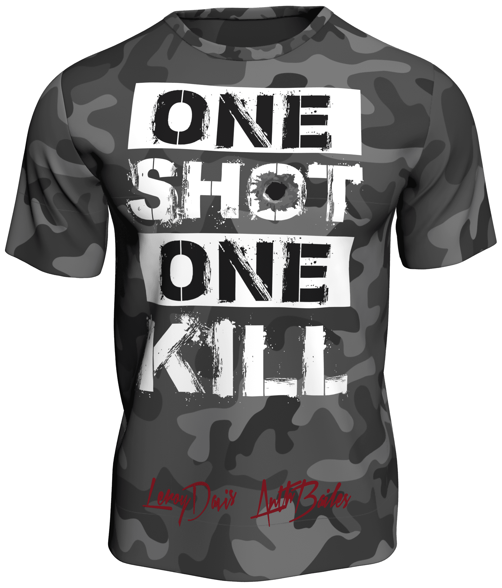 Official Team Nasty 'One Shot One Kill' Slogan Tee – hardkoreklothing