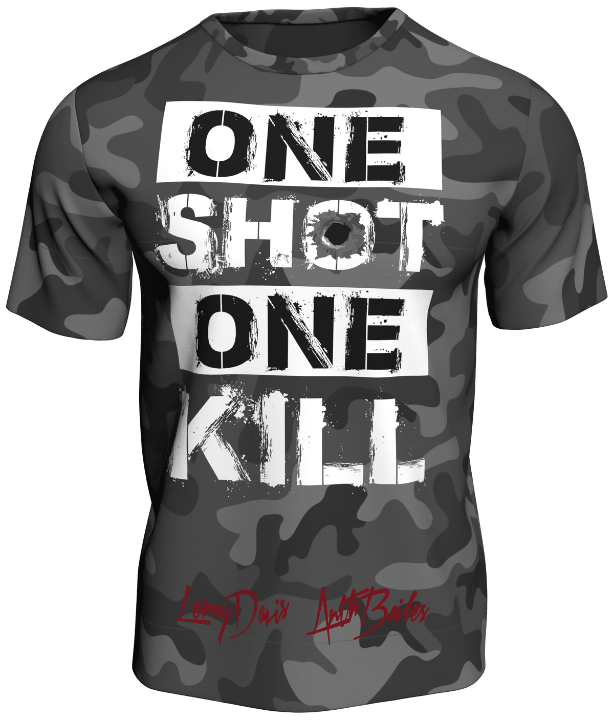 Official Team Nasty 'One Shot One Kill' Slogan Tee | hardkoreklothing